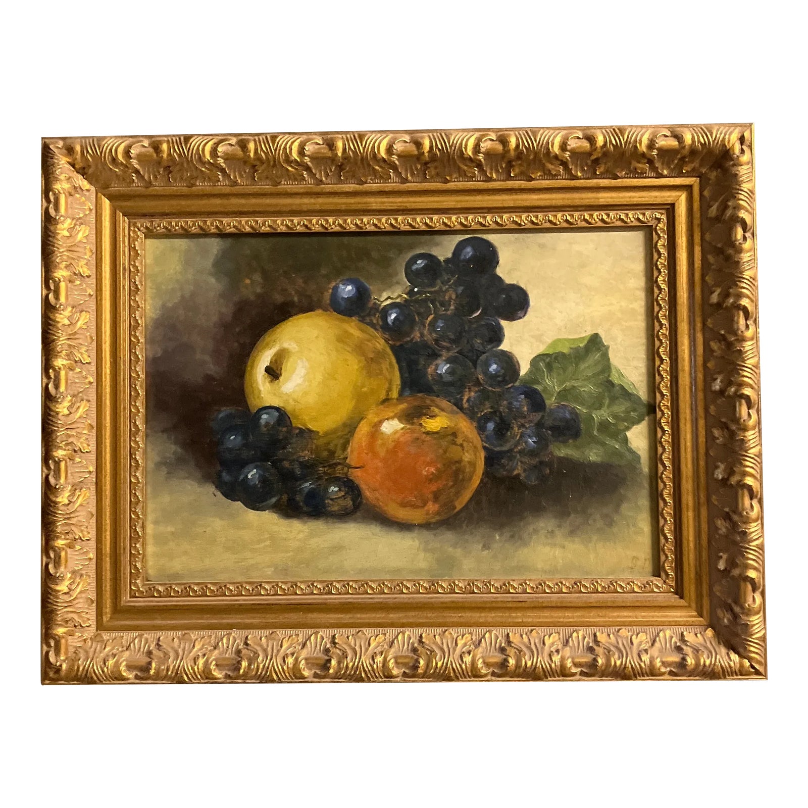 1950’s Original Impressionist Still Life With Fruit Painting Framed ...