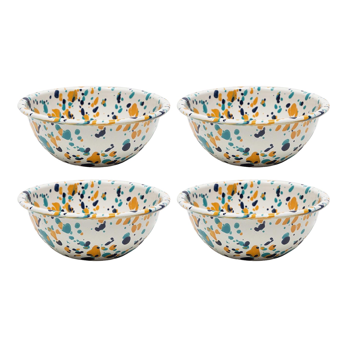 Crow Canyon Home Enamelware, Catalina 20 oz. Cereal Bowls in Bermuda ...