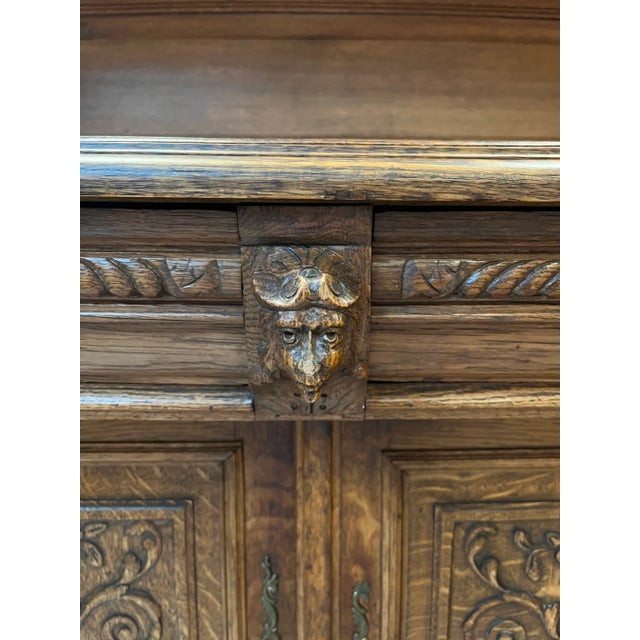 Late 19th Century Victorian French Oak Server | Chairish