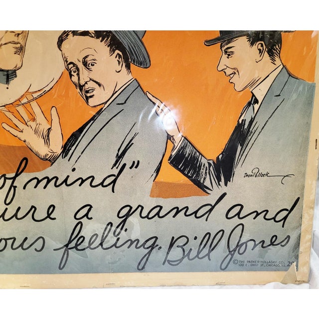 Original 1928 Large Bill Jones Motivational Poster | Chairish