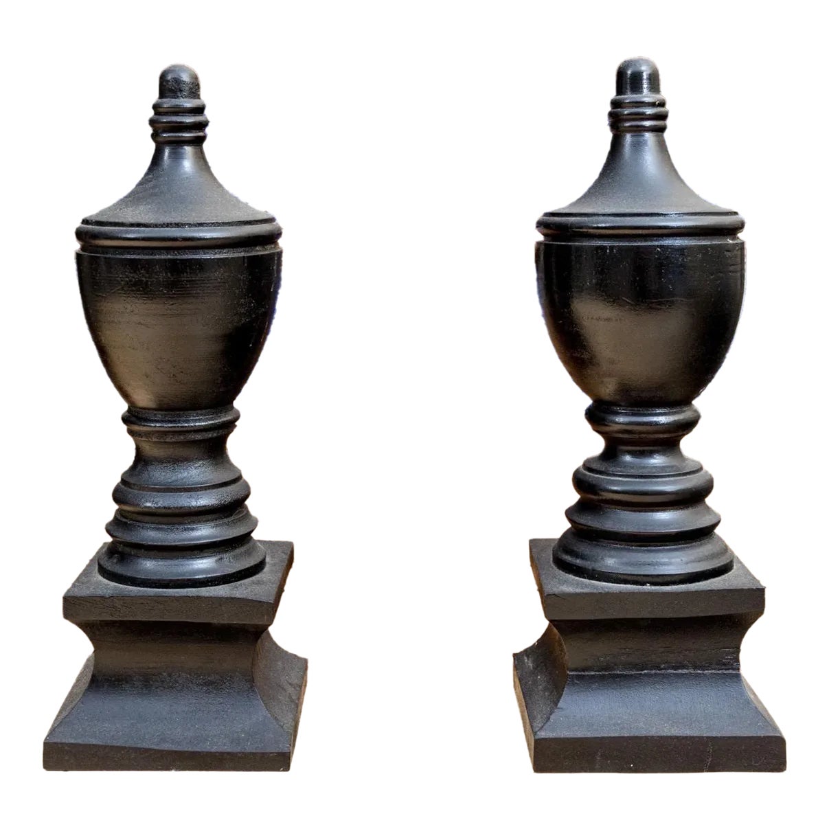 Antique Architectural Salvaged Urn Form Finials- a Pair | Chairish