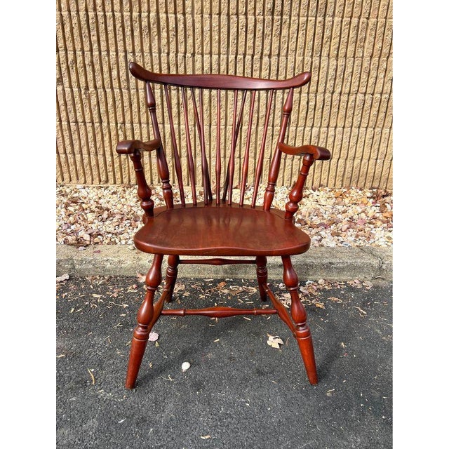 Pennsylvania House Solid Cherry Fiddleback Brace Back Windsor Chairs ...