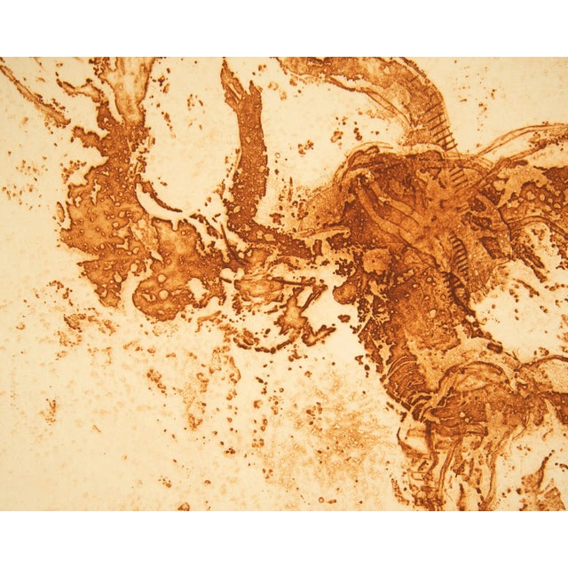 Walter Sorge Signed Artist’s Proof “Angel” Abstract Aquatint | Chairish