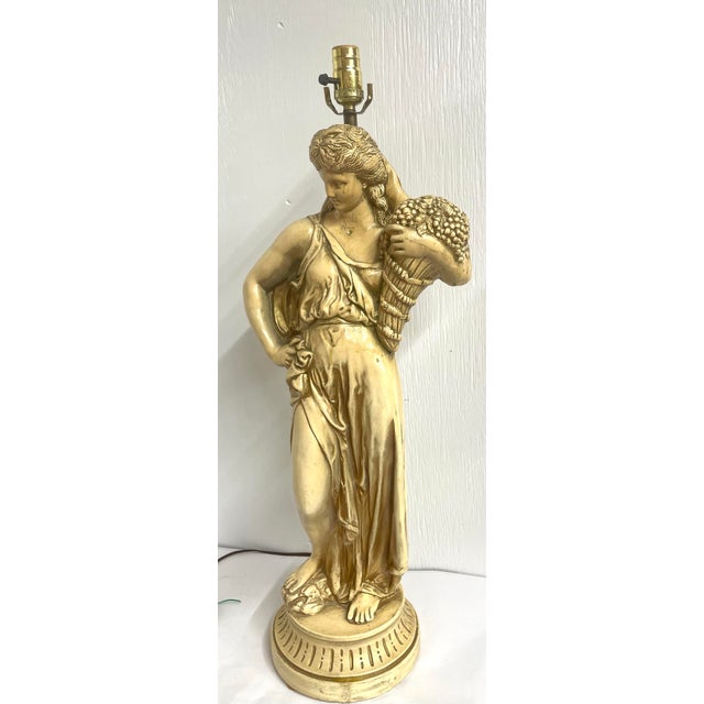 Fabulous Figural Greek Goddess Lamp | Chairish