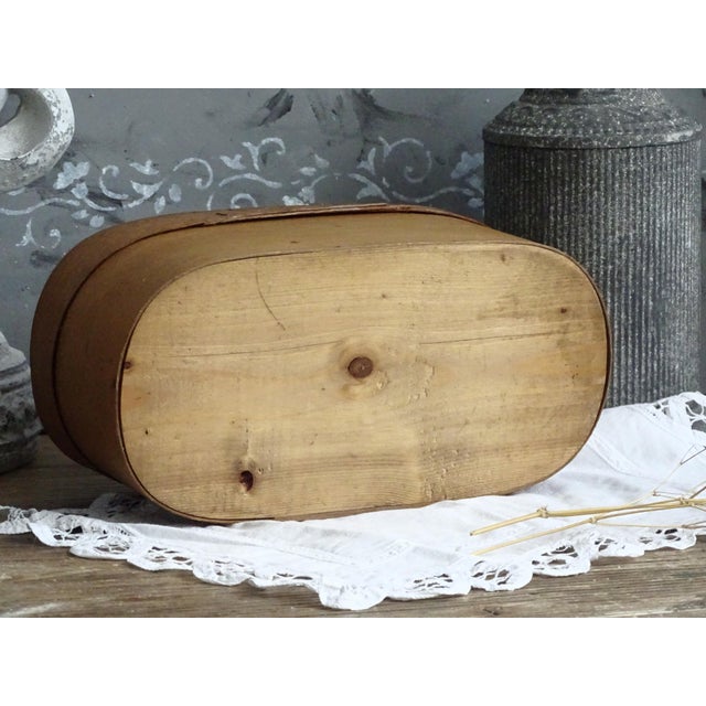 Early 20th Century Antique French Wood Advertising Tine Box | Chairish