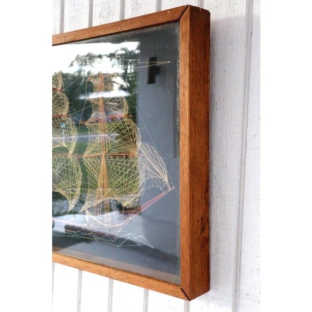 1970's Large Clipper Ship String Art Piece | Chairish