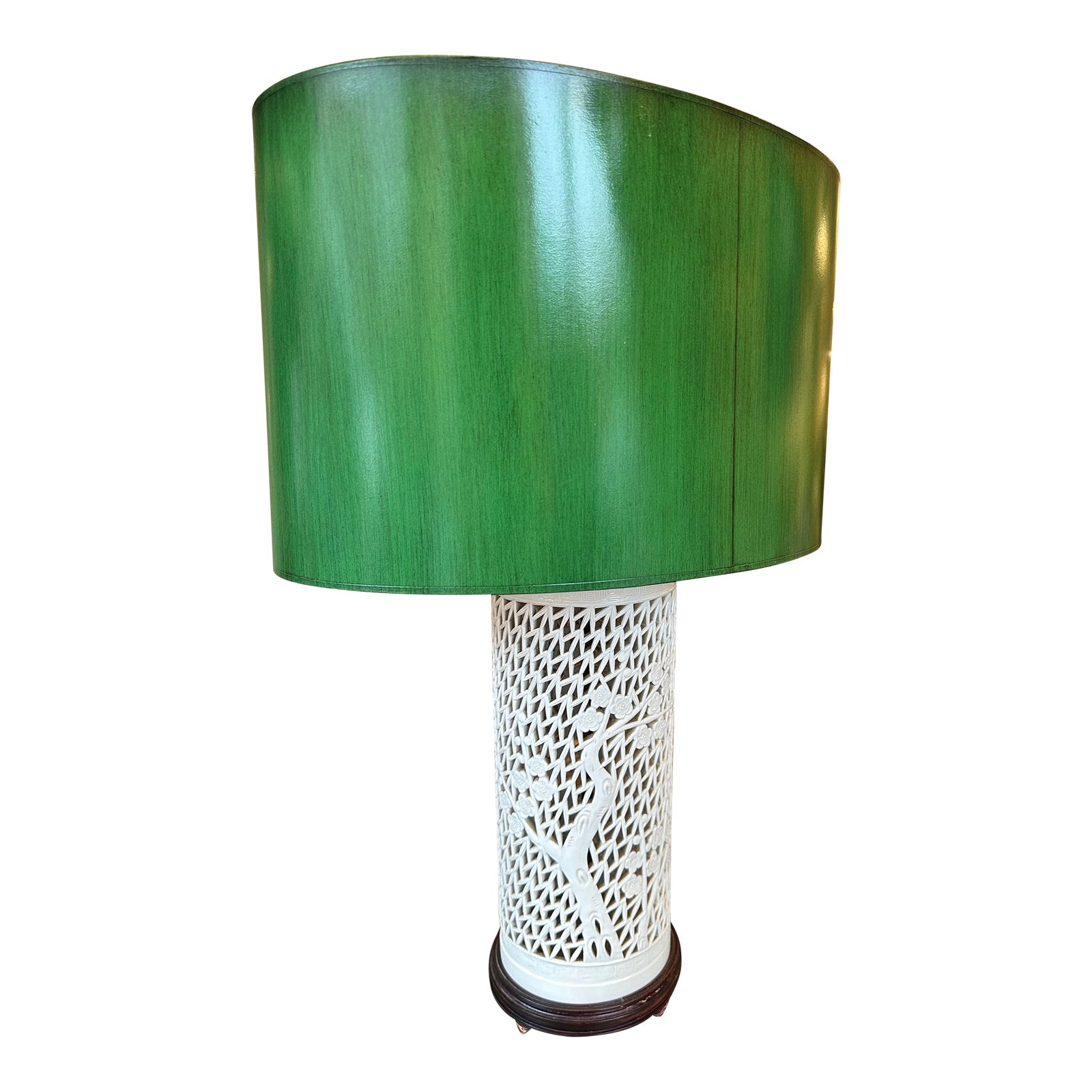 Vintage Chinese Fretwork Lamps | Chairish