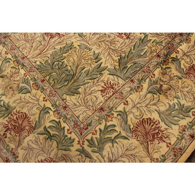 Shabby Chic Tulip Pak-Persian Green & Gold Wool Rug - 10'1" X 14'1 ...