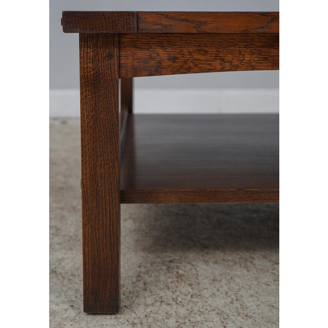 Stickley Gustav Design Tile Top Mission Oak Coffee Table | Chairish