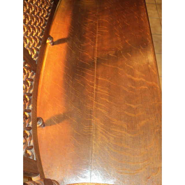 Circa 1885 to 1890 Merklen Brothers Oak Hall Bench Love Seat | Chairish