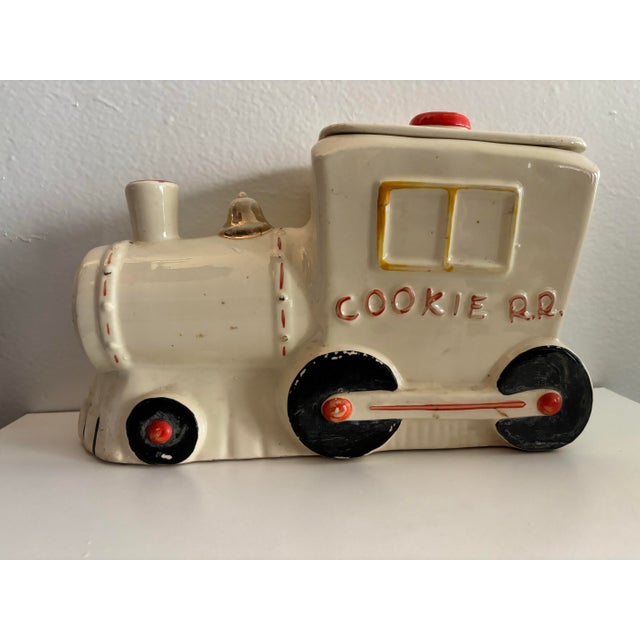 Vintage American Bisque - Train Engine Cookie Jar | Chairish
