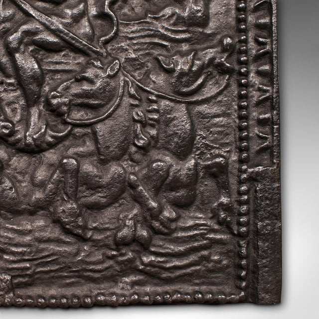 1800 Large Antique Decorative Fire Back | Chairish