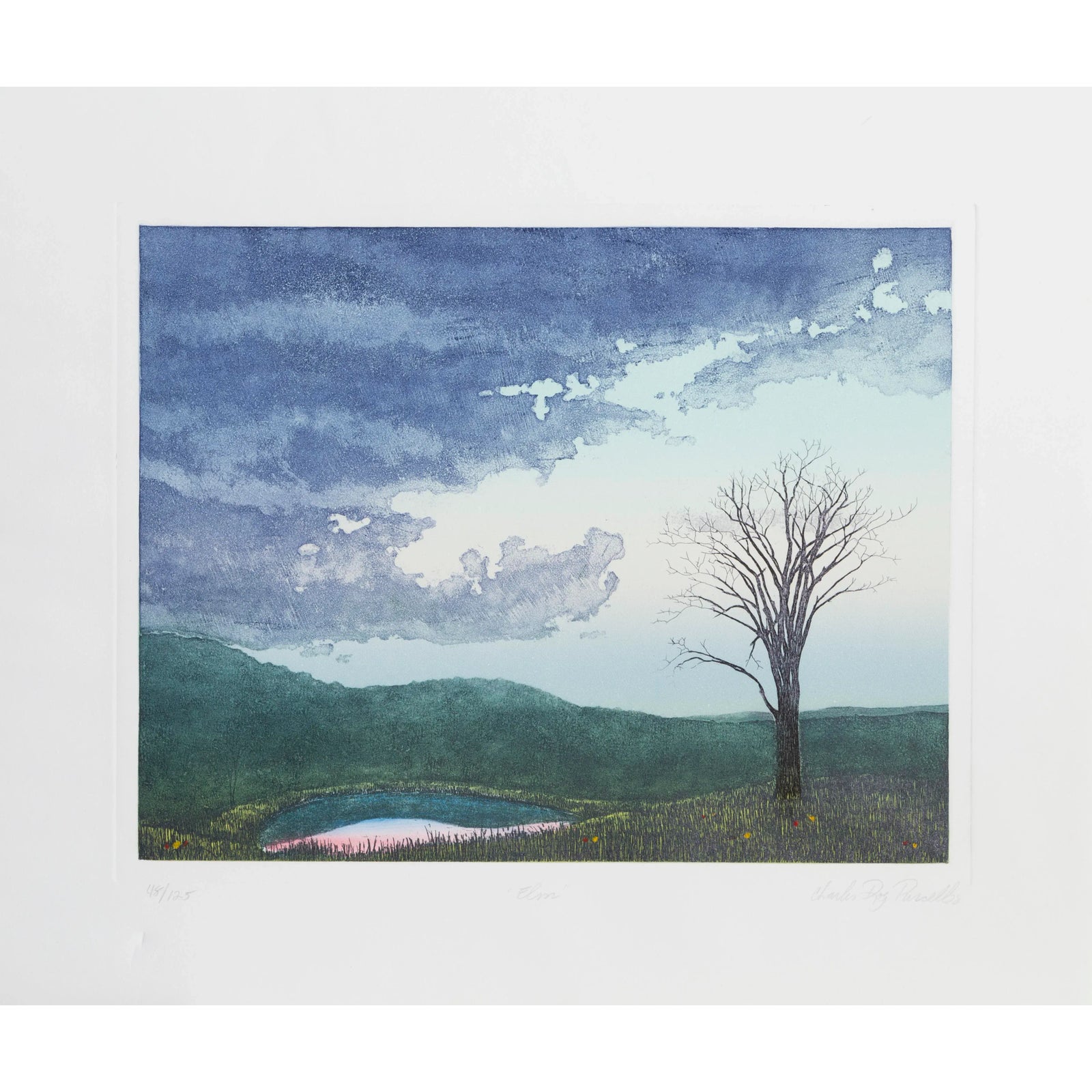 Elm, Charles Roy Purcell Etching, Signed, Numbered, Dated, and Titled ...