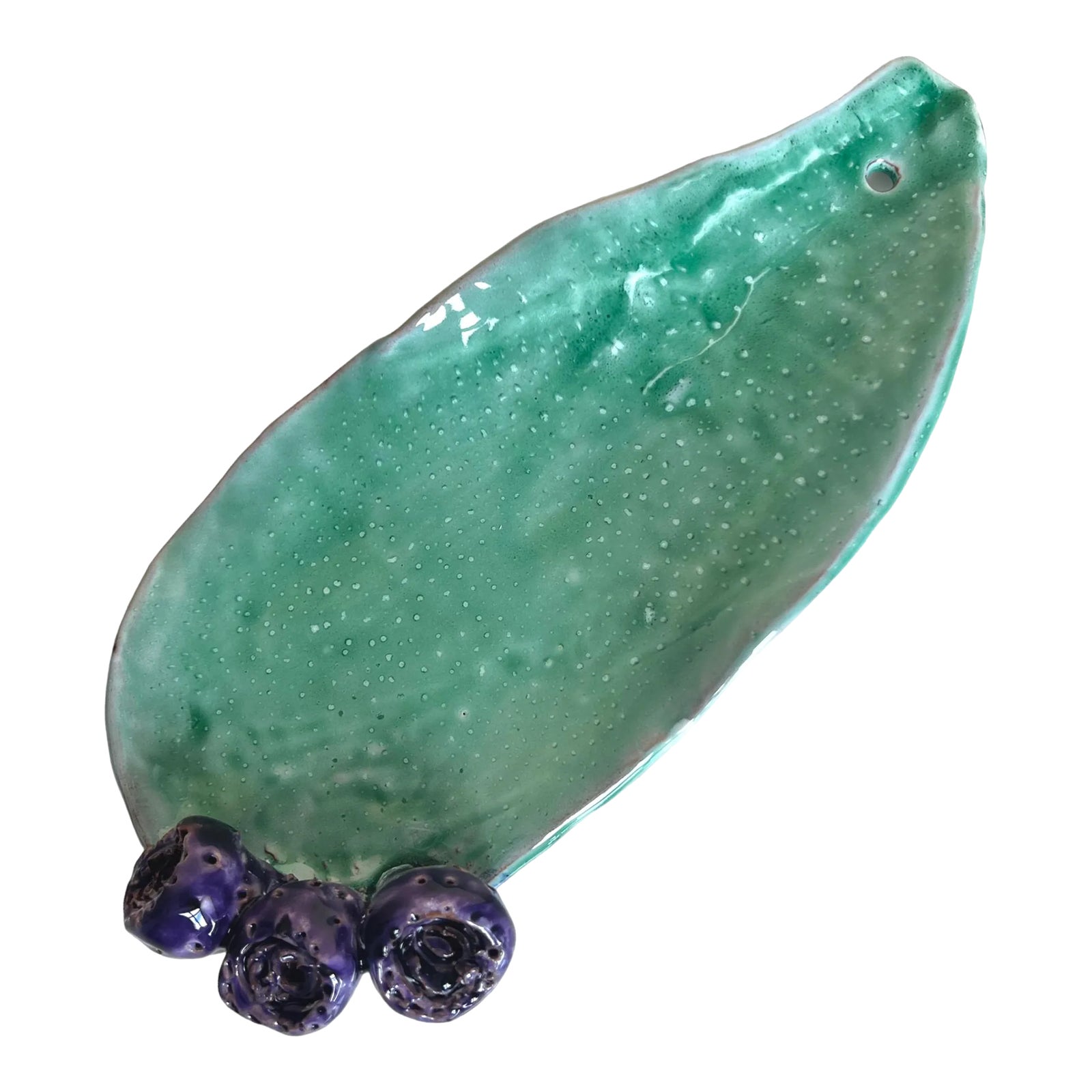 Jade Green Cactus With Three Purple Prickly Pears by Francesco Petracca ...