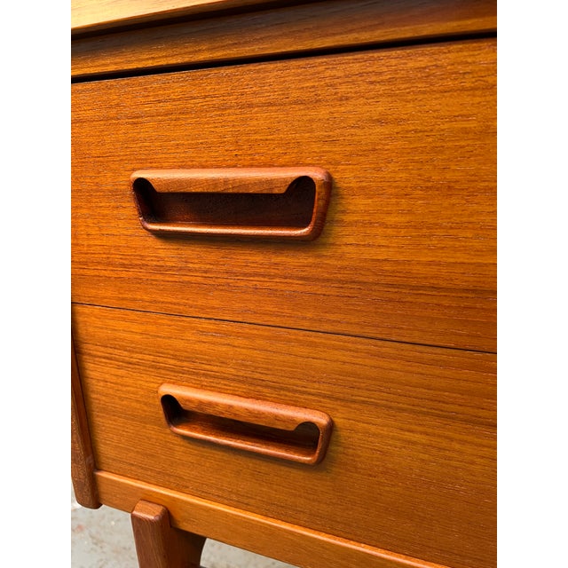 Mid-Century Danish Modern Teak Secretary Desk | Chairish