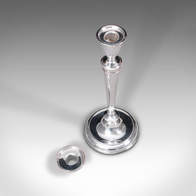 1900s Set of 4 Antique Victorian English Silver Plate Candlesticks ...
