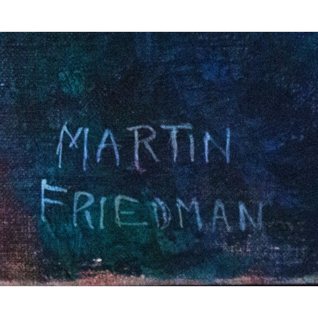 Signed “Cascades” Abstract Oil on Canvas Painting by Martin Friedman ...