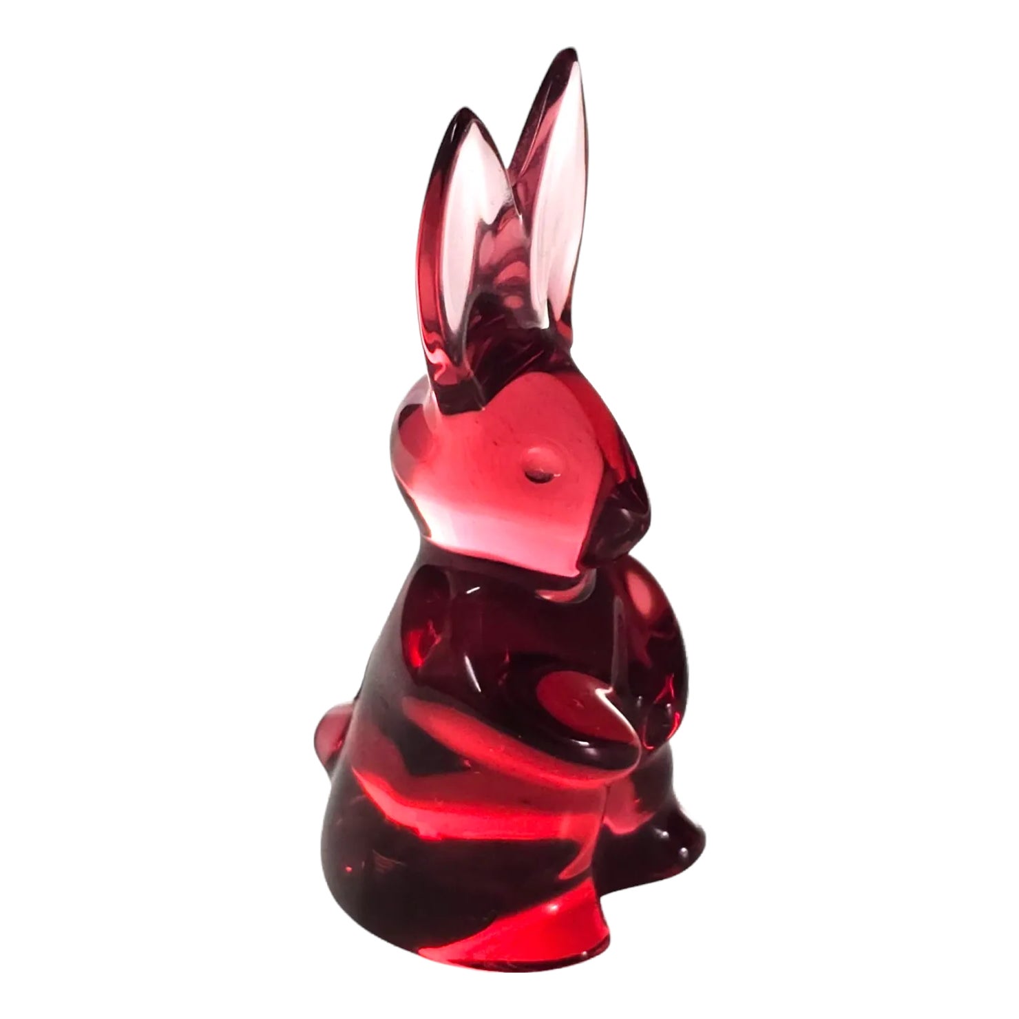Baccarat Crystal Spinning Bunny – Ruby Red Rabbit Figurine, 3.25 ...