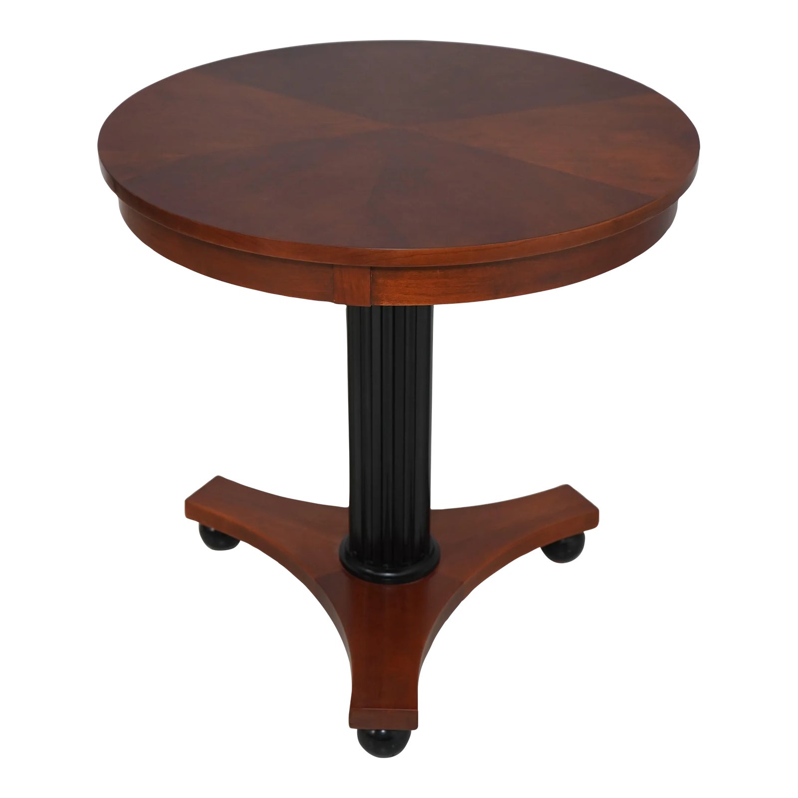 Ethan Allen Neoclassical Round Pedestal Table | Chairish