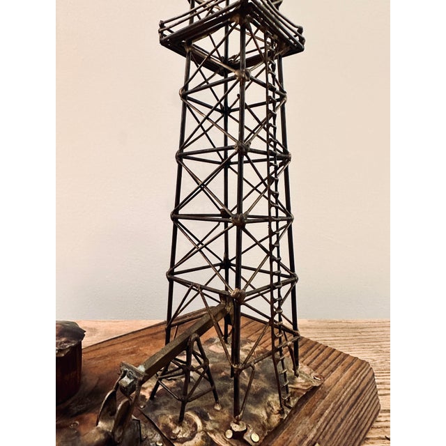 Vintage Don Graff Signed Brutalist Mixed Metals Oil Rig Tower Nevada ...