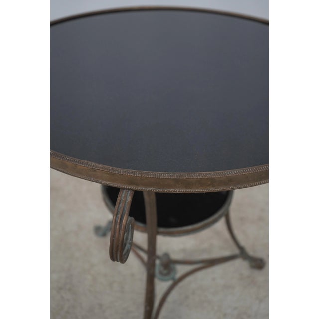 French Style Directorie Design Bronze Base Marble Lamp Table | Chairish