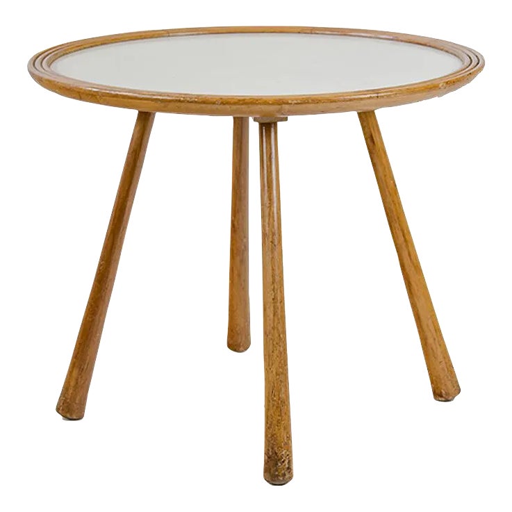 Birch Side Table with Laminated Top, 1940s | Chairish