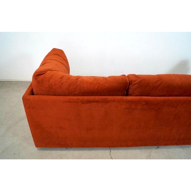 Vintage Mid-Century Modern Rust Orange Selig Lounge Sofa | Chairish