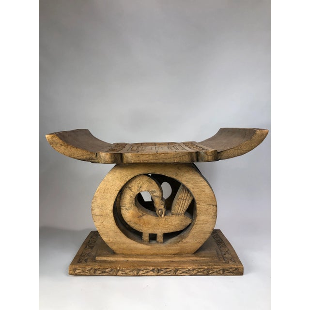 1970s Vintage Hand-Carved Stool | Chairish