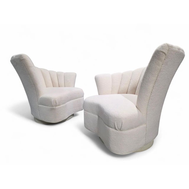 Mid 20th Century Art Deco Style Asymmetrical Chairs Newly Reupholstered ...