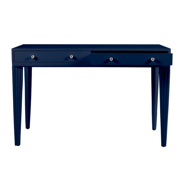 Barcelona Desk - Navy Blue | Chairish