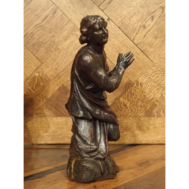 Small 18th Century Carved Oak Statues From France - a Pair | Chairish