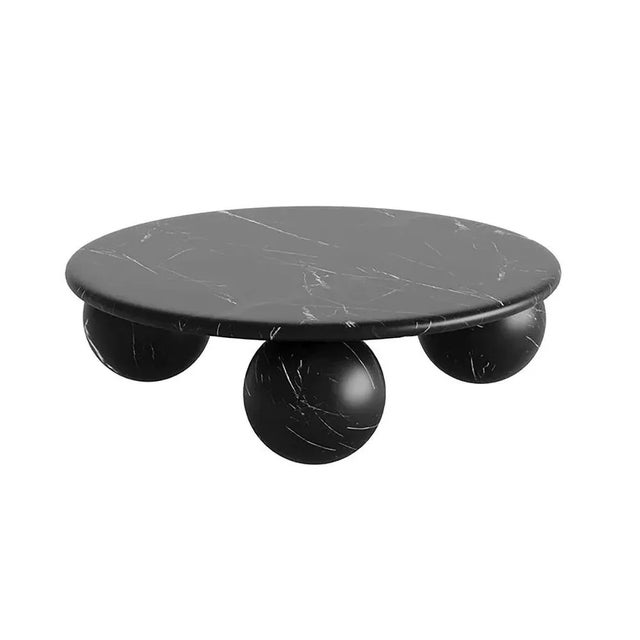 Globe Marble Lux Coffee Table - 3 Sphere Block Base | Chairish