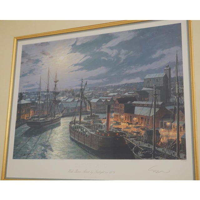 Maritime Heritage Cleveland Tall Ships Framed Lithograph | Chairish