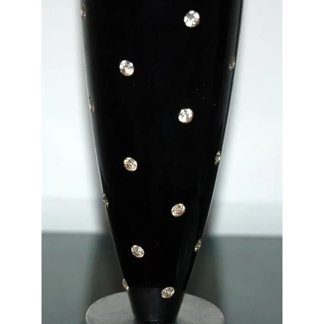 Vintage Rhinestone Table Lamps Black | Chairish