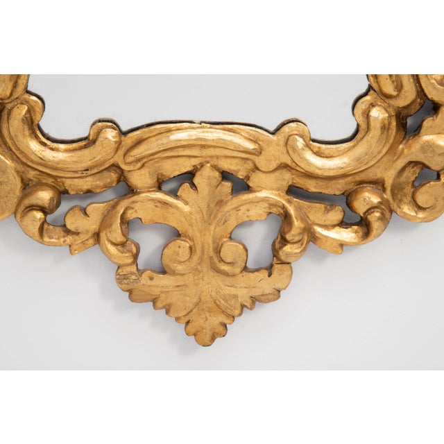 Spanish Gilt Wood Baroque Scrollwork Mirror 20th Century | Chairish