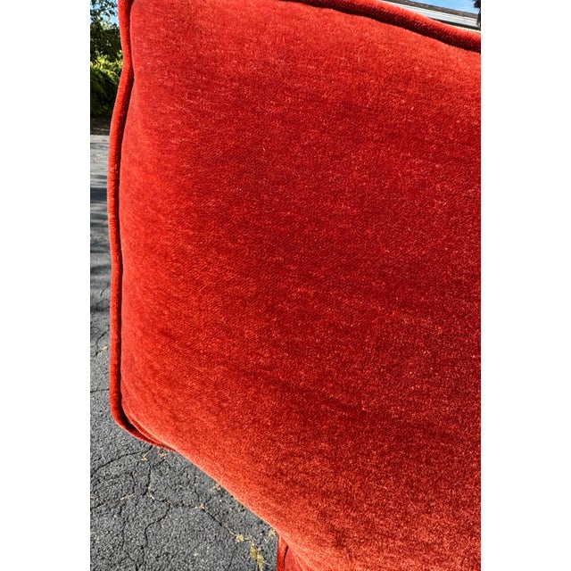 George Smith Standard Arm Mohair Sofa | Chairish