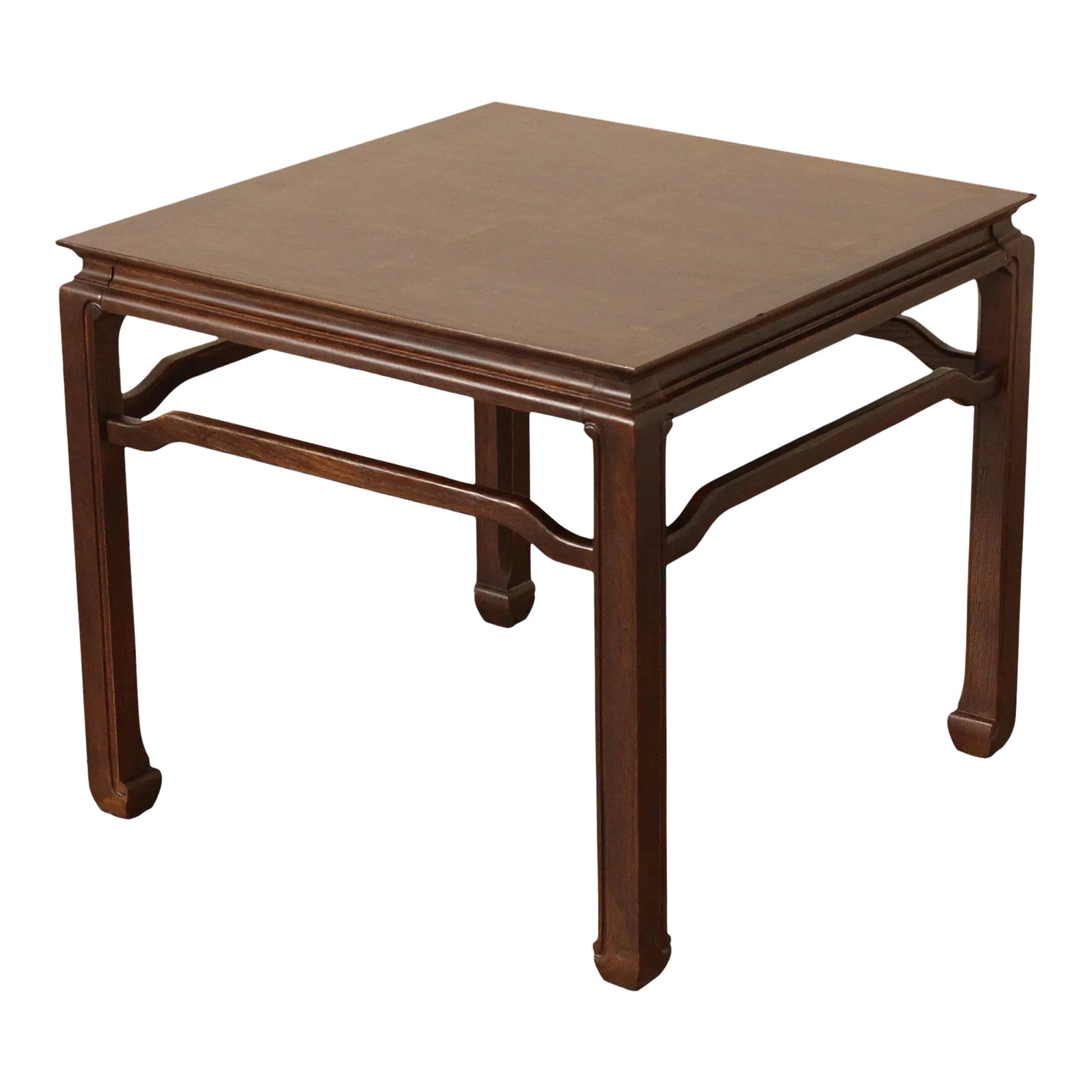 Davis Chinese Ming Dynasty Style Carved Oak Side Table | Chairish