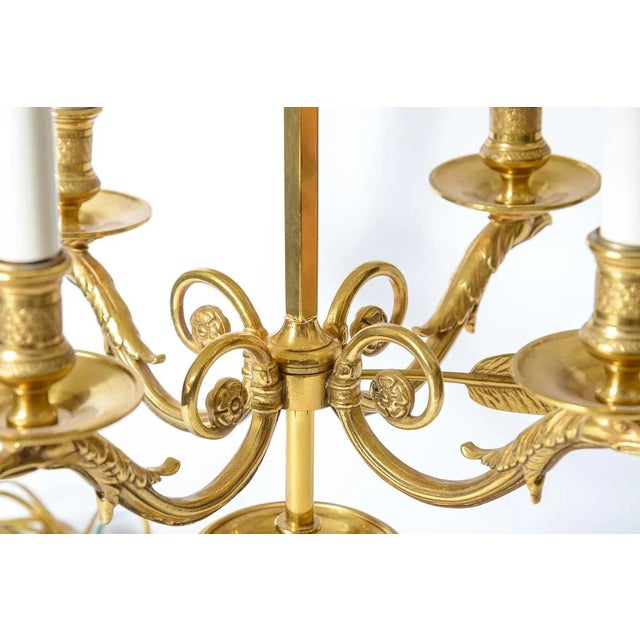 French Extra Large Dore Bronze & Black Tole Bouillotte Table Lamp ...