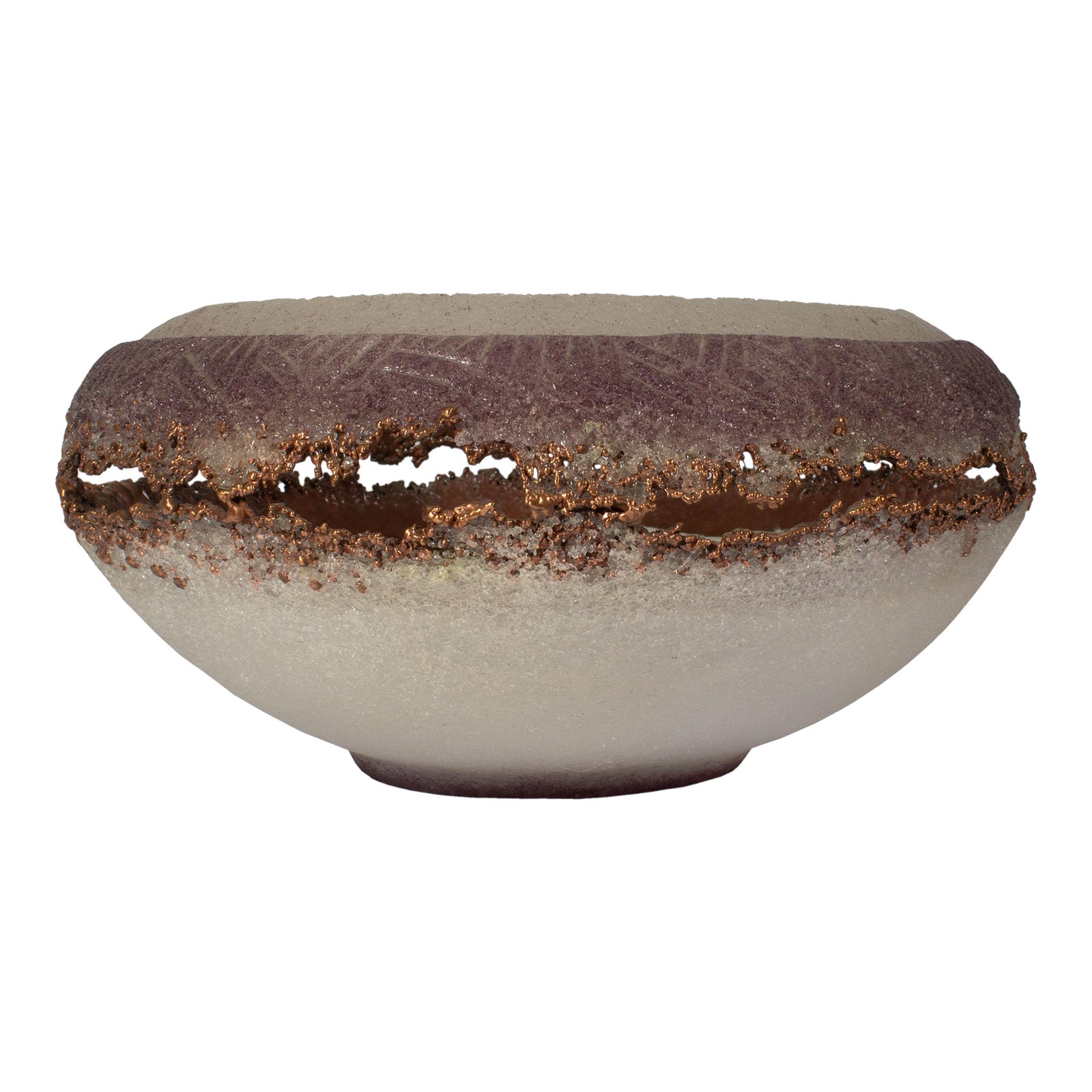 Deanna and Keith Clayton Signed 2000 Art Glass Bowl | Chairish