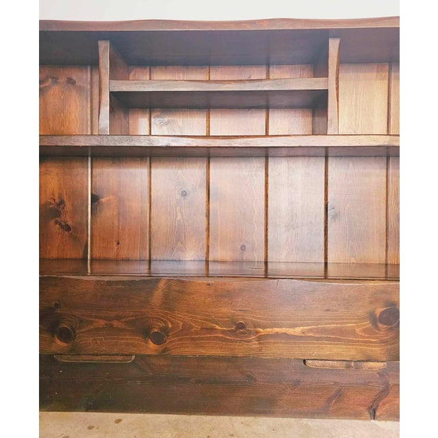 Late 19th Century Handmade English Waterfall Bookcase Shelf in Mahogany ...