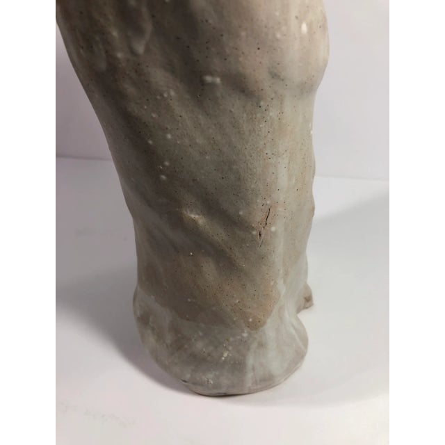 Vintage 1980s Hand Sculpted Ceramic Male Torso Vase | Chairish