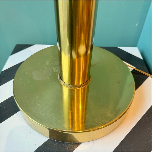 Vintage Brass and Ceramic Calla Lily Table Lamp | Chairish