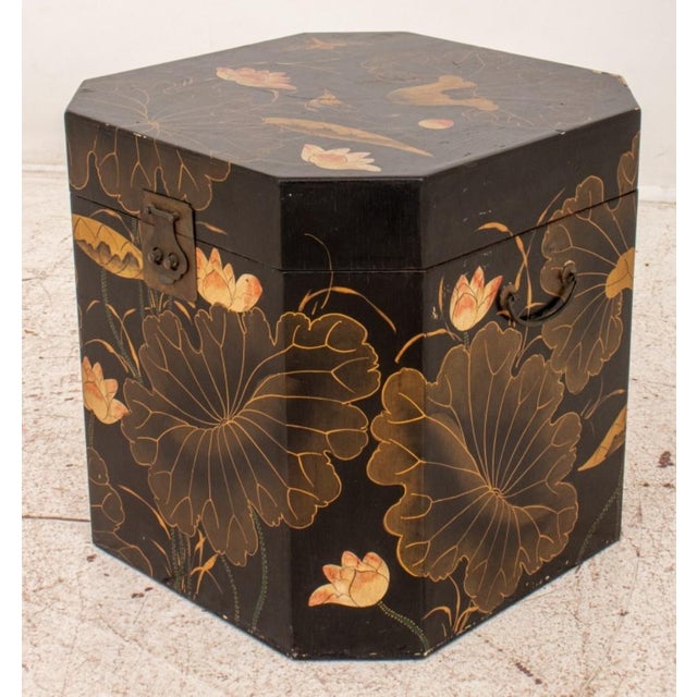 Japanese Faux Lacquer Storage Box | Chairish