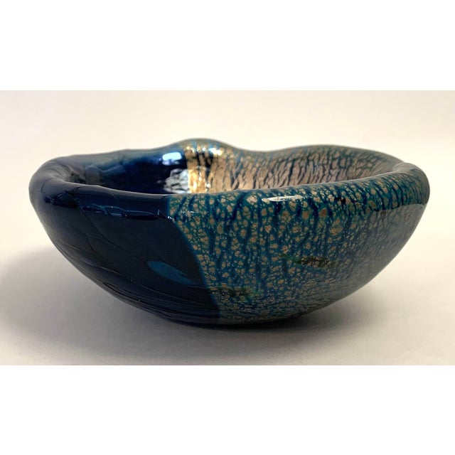 2015 Caleb Siemon Signed and Dated, Shades of Blue and Infused Silver ...