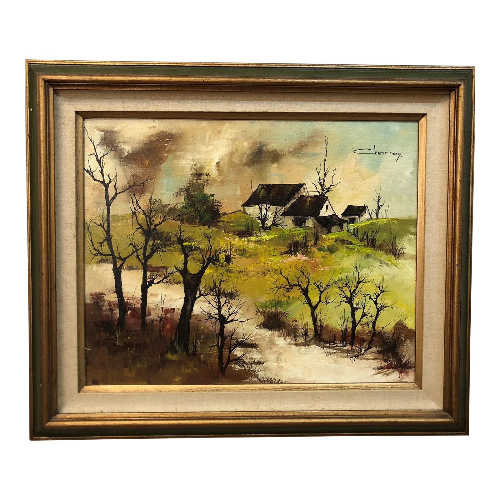 Early 20th Century Original Oil on Canvas Signed by Charray, Framed ...