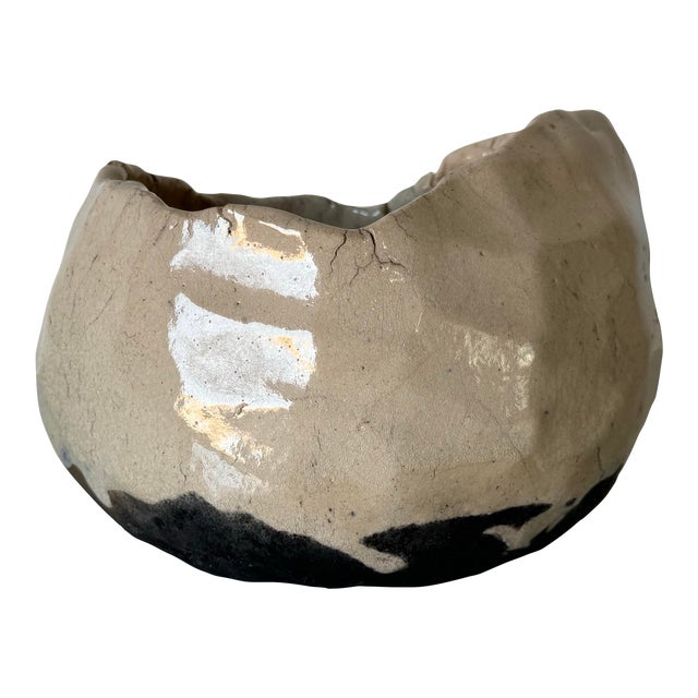 Vintage Organic Free - Form Abstract Pottery Bowl | Chairish