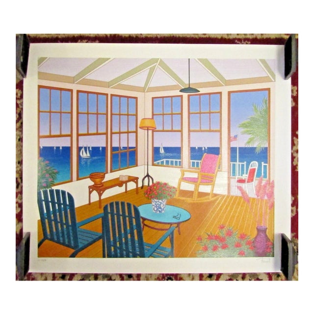 Fanch Ledan "New England Villa" Serigraph Hand Signed and Numbered ...