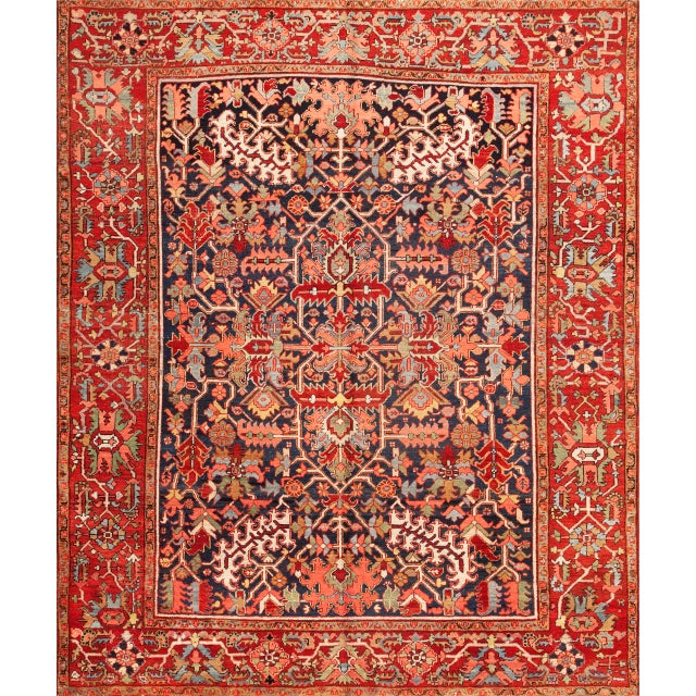 Nazmiyal Collection Antique Persian Heriz Rug | Chairish