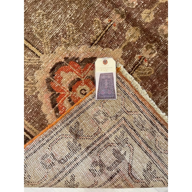 19th Century Golden Brown Design Samarkand Rug | Chairish