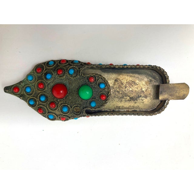 Vintage Metal Aladdin Moroccan Slipper Shoe Ashtray With Beads 1950 ...